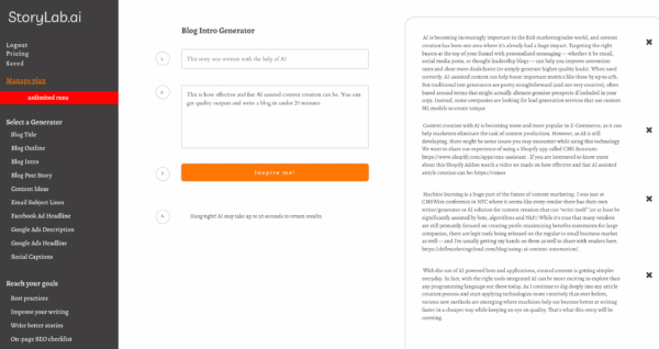 Blog Content Generators. Powered by AI [Start for Free]