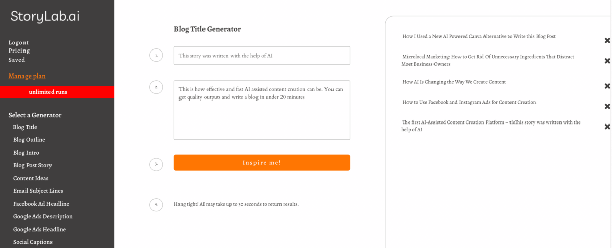 Blog Content Generators. Powered by AI [Start for Free]