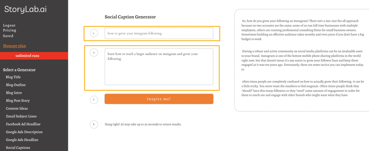Instagram Caption Generator - Powered by AI [Start for Free]