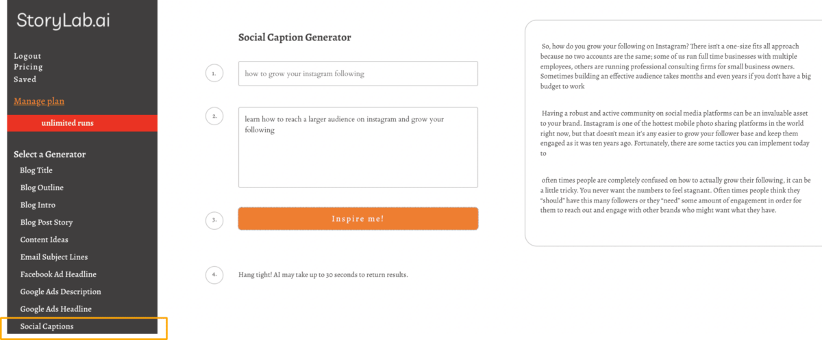 Instagram Caption Generator - Powered by AI [Start for Free]