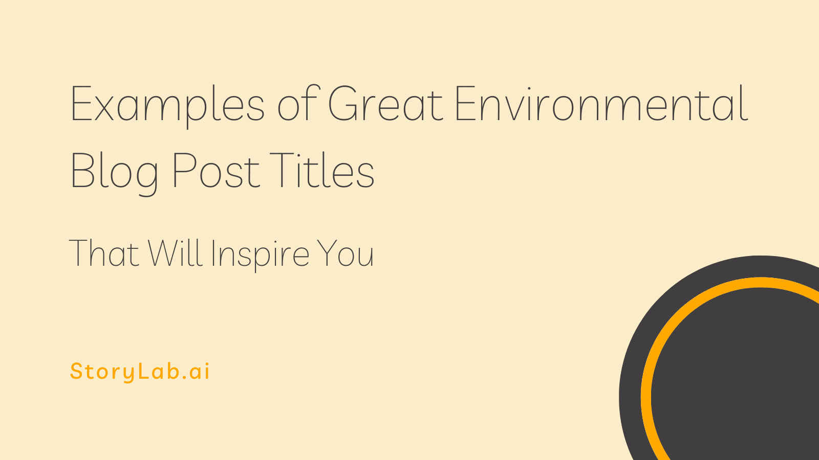 Examples of Environmental Blog Post Titles That Will Inspire You
