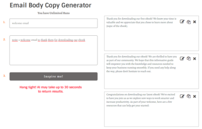 E-Mail Tekst Generator. Aangedreven door AI [Start Gratis]