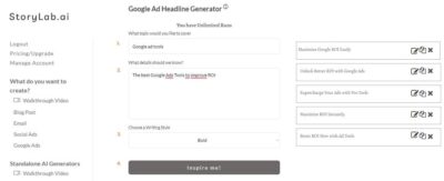 AI Google Ad Headline Generator | Responsive Ads [Start for Free]
