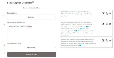 Pinterest Description Generator. Powered by AI [Start for Free]