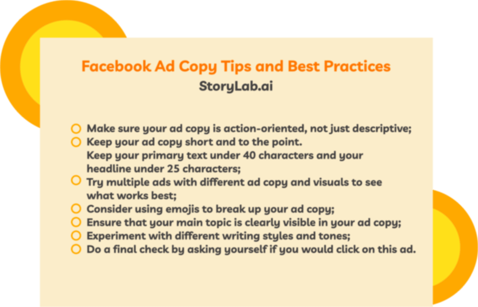 Facebook Ad Copy Generator. Powered by AI [Start for Free]