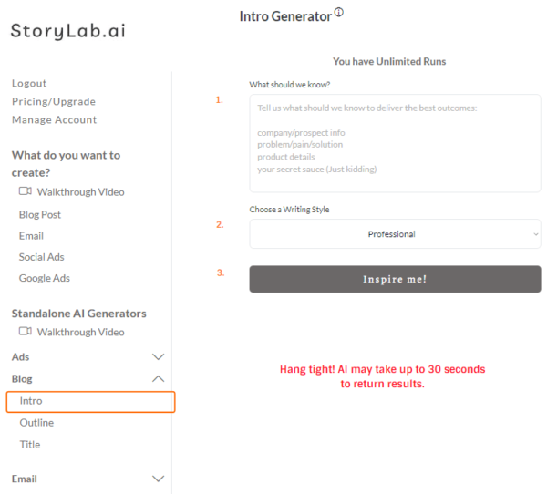 Generador de introducción de blogs de IA. Escribe grandes ...