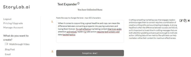 AI-Powered Text - Content - Sentence Expander [Start for Free]