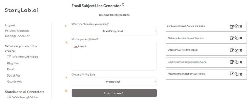 Catchy Brand Story Email Subject Line Examples [+ AI Tool]