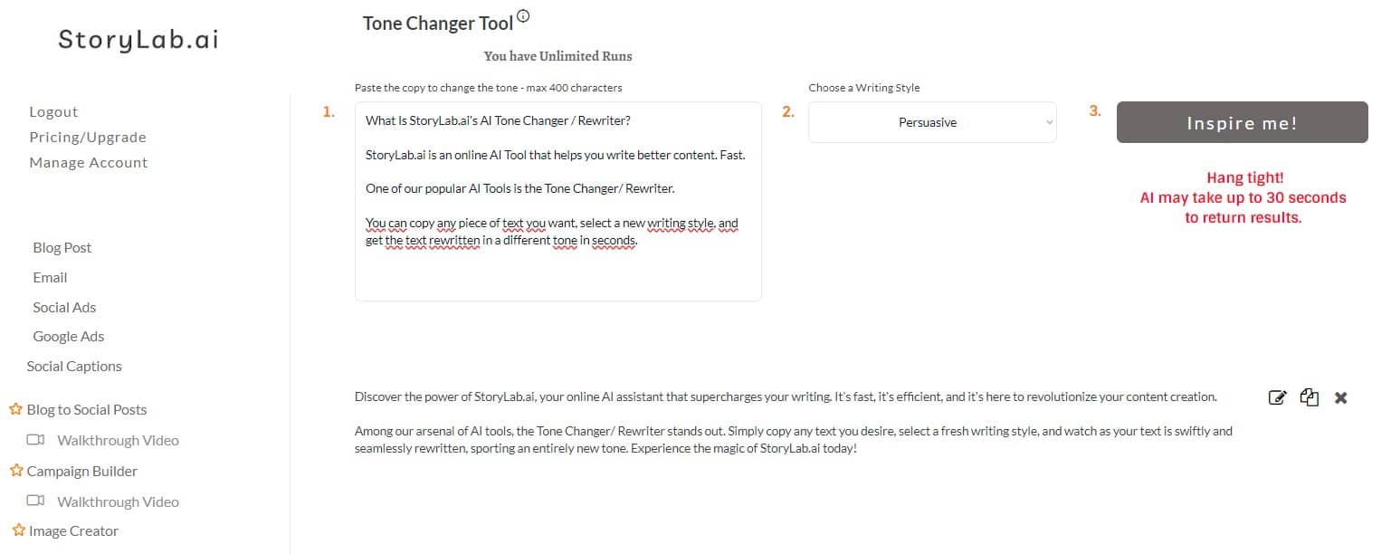 AI Tone Changer - Content Tone Rewriter Generator [Start for Free]