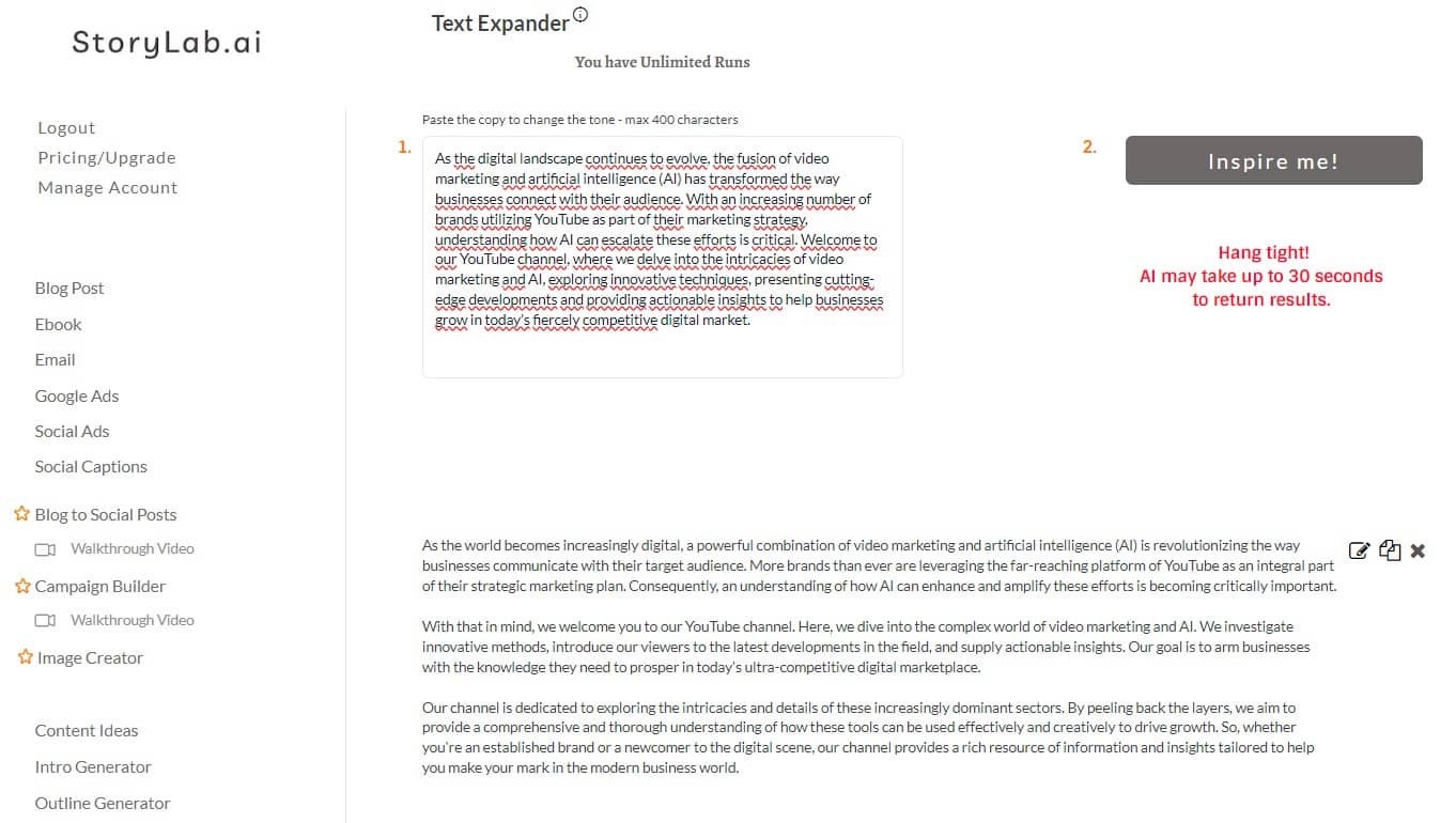 YouTube Description Generator. Powered by AI [Start for Free]