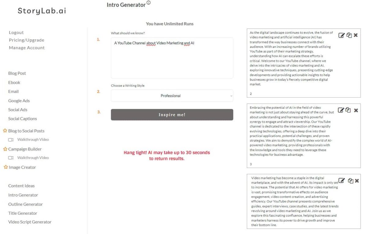 AI YouTube Description Generator - SEO Descriptions [Start Free]