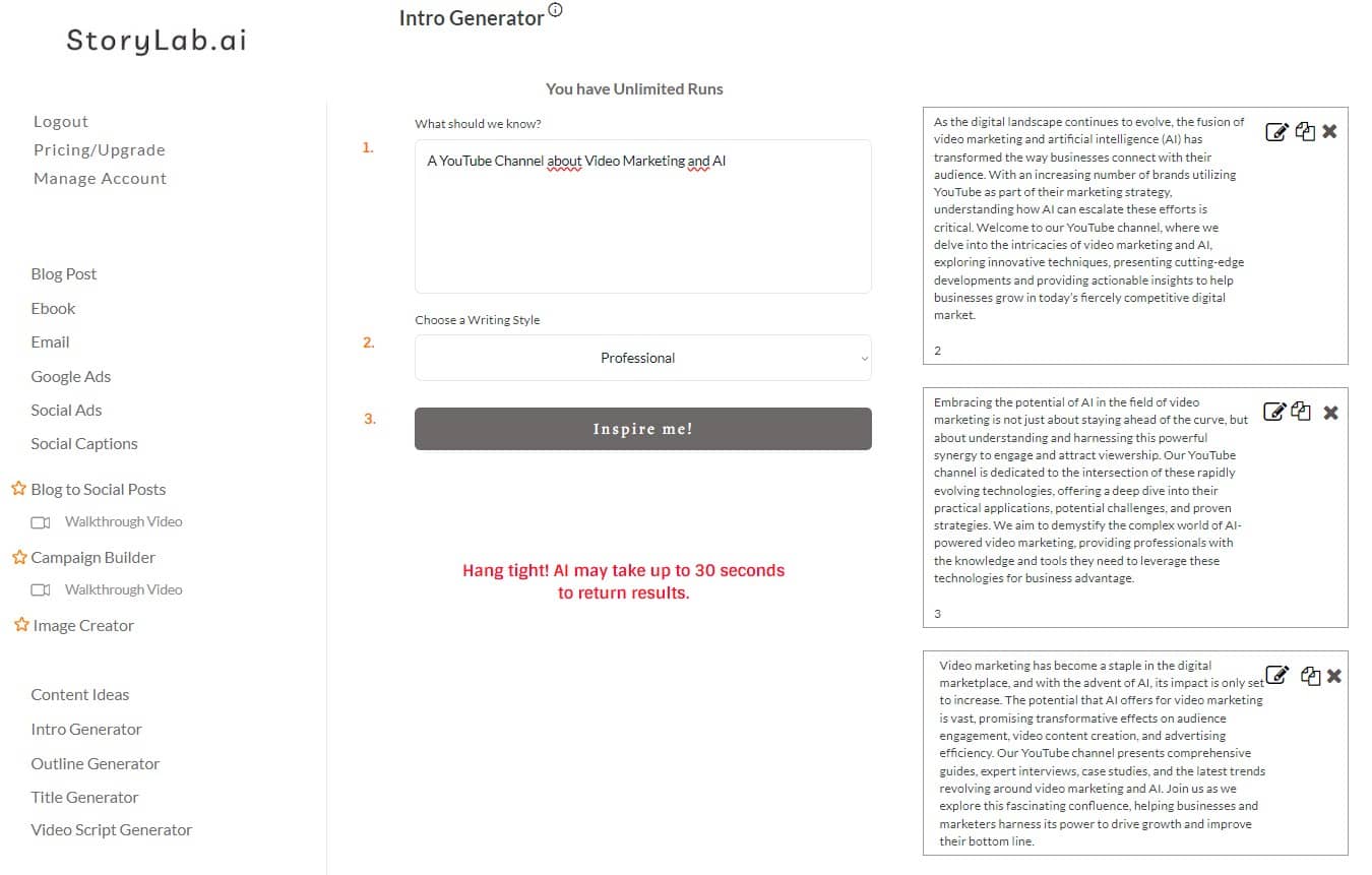 YouTube Description Generator. Powered by AI [Start for Free]