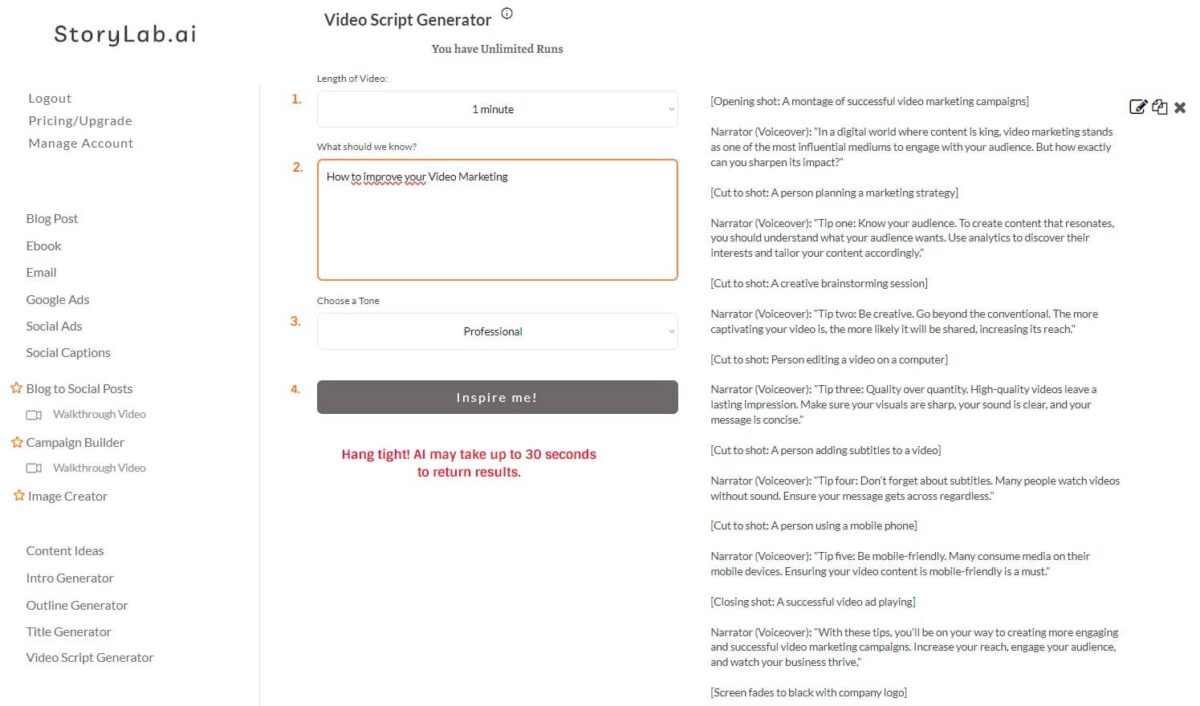 AI YouTube Video Script Generator [Start for Free]