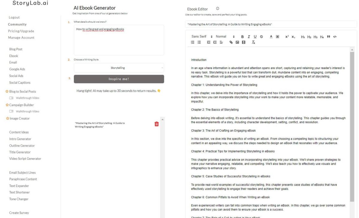 AI eBook Generator - AI eBook Creator [Start Free]