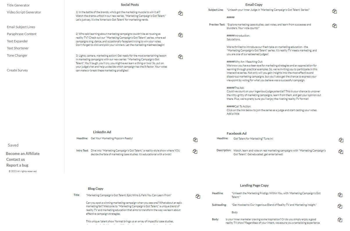 AI Campaign Builder Generator Tool - More Than Just Ad Copy!