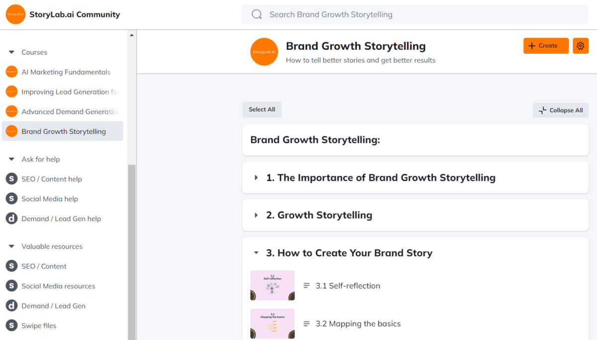 Brand Growth Storytelling [Step-by-Step Course] Tell Great Stories