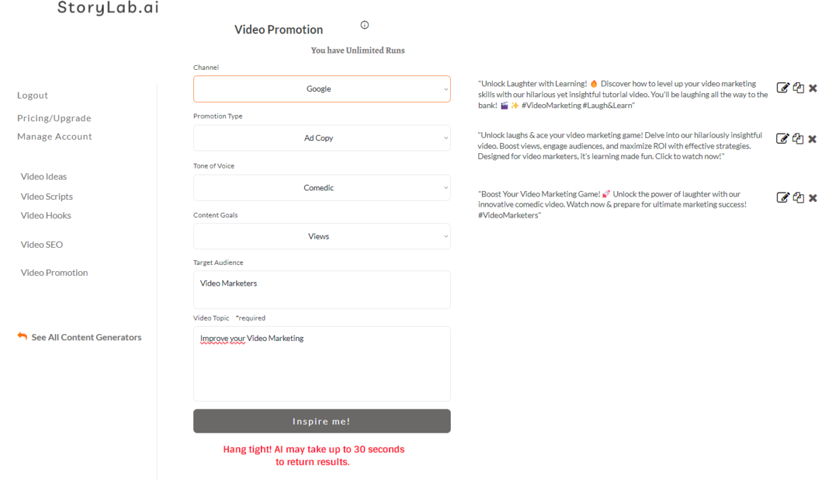 AI Video Promotion Generator - Amplify Your Reach [Start for Free]