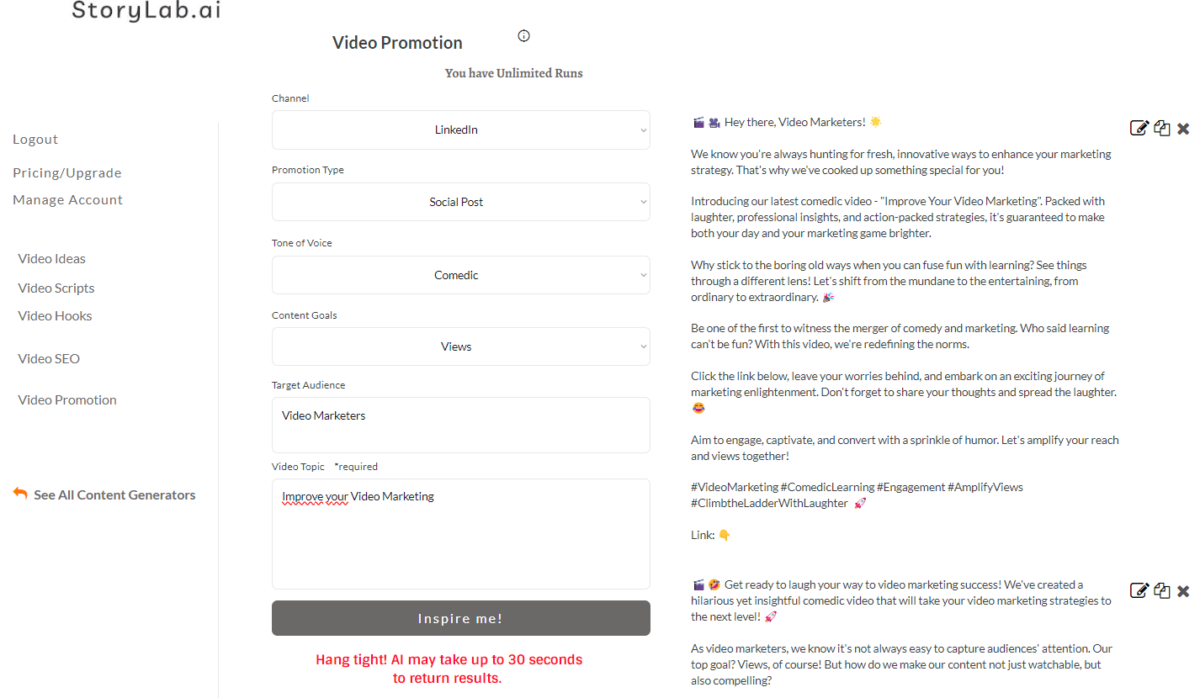 AI Video Promotion Generator - Amplify Your Reach [Start for Free]