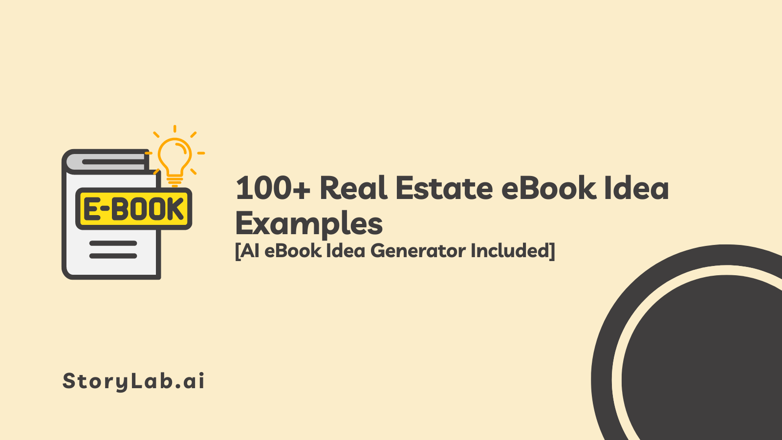 100+ Real Estate eBook Idea Examples and eBook Idea Generator