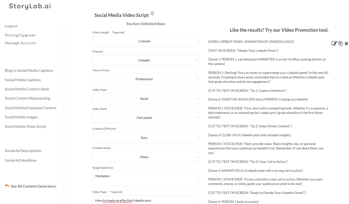 AI LinkedIn Post Generator [Start for Free]