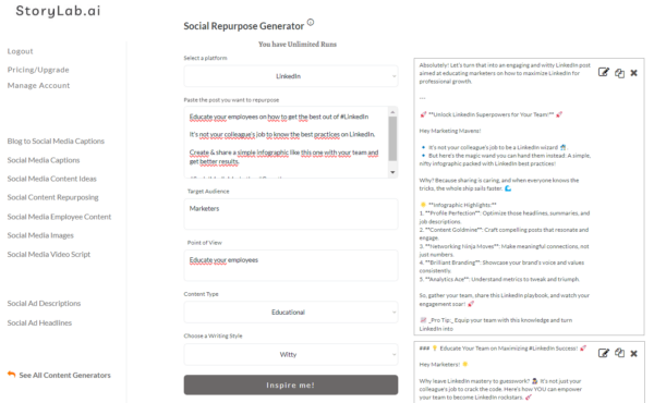 AI Social Media Post Generator - For Any Platform [Start Free]