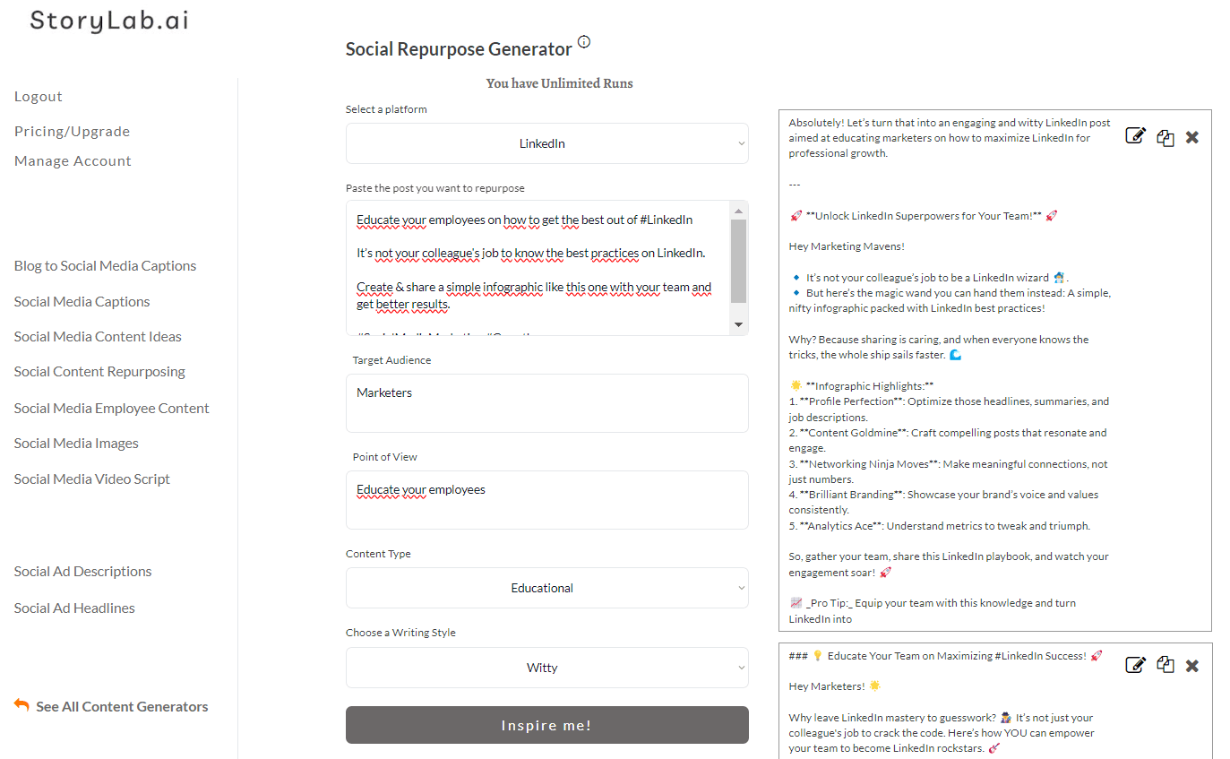 AI Social Media Post Generator - For Any Platform [Start Free]